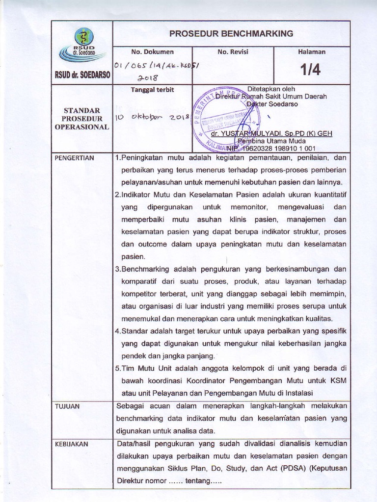Prosedur Benchmarking | PDF