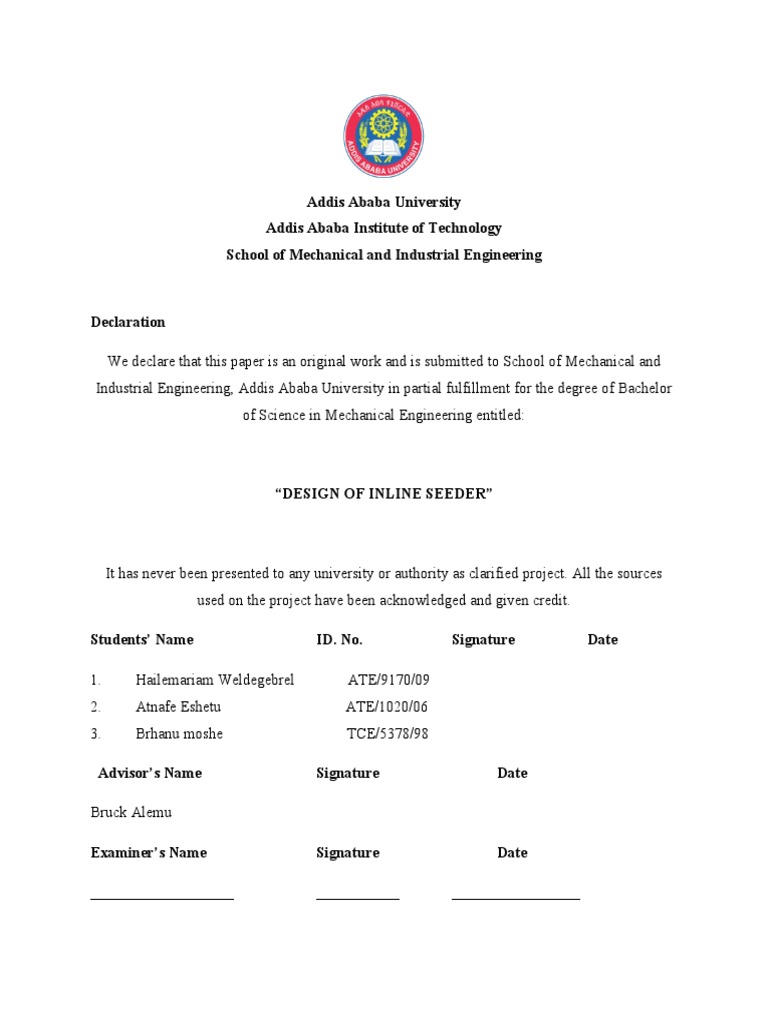 Inline Seeder Design for Efficient Sowing | PDF | Sowing | Agriculture