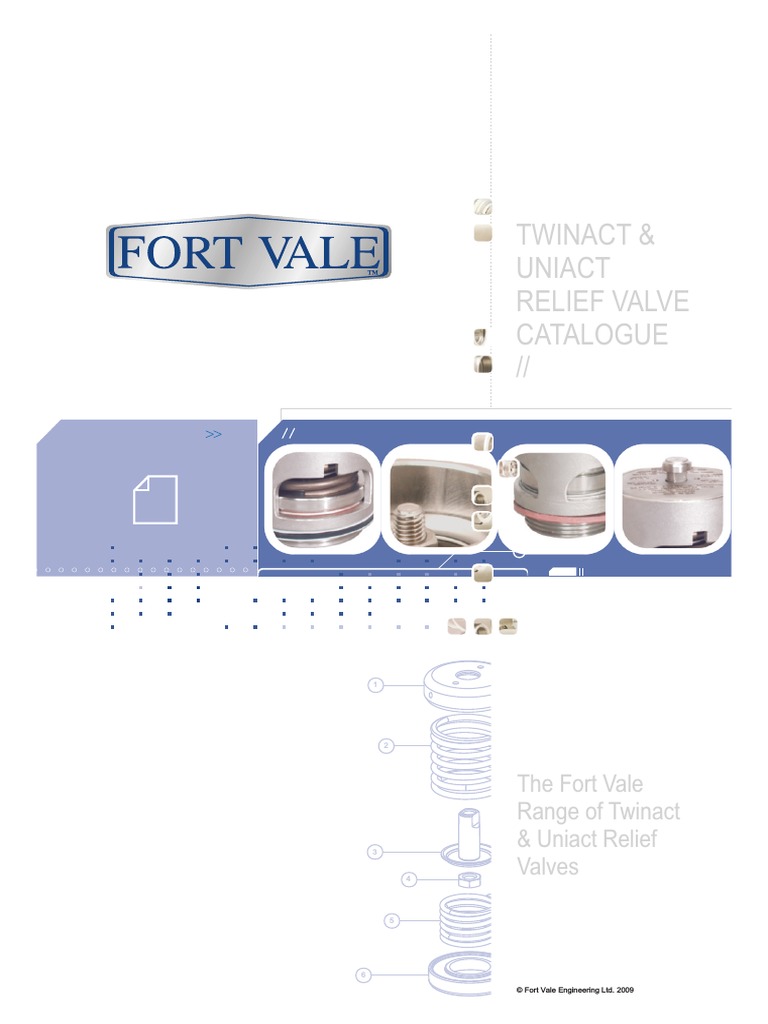 Twinact & Uniact Relief Valve Catalogue - FORT - VALE | PDF | Valve ...