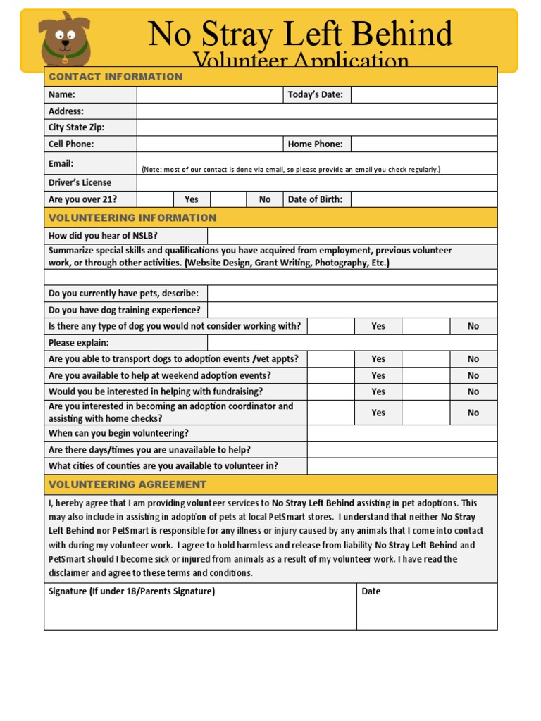 Volunteer Application | PDF