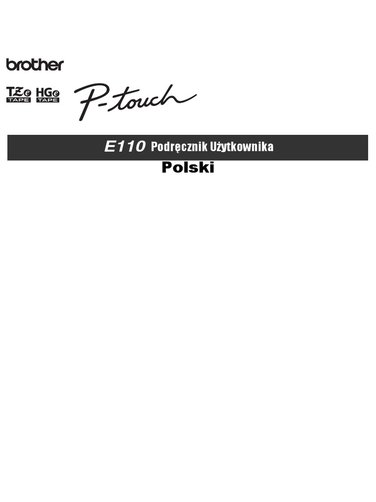 Brother Pte110 Manual | PDF