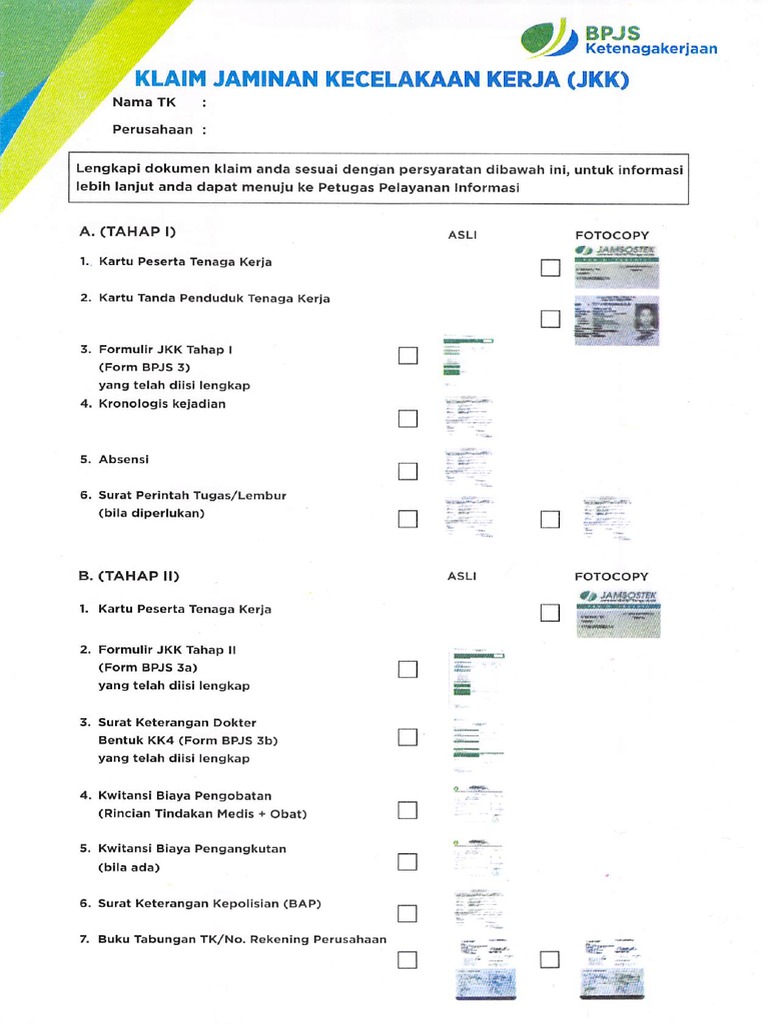 Checklist JKK | PDF