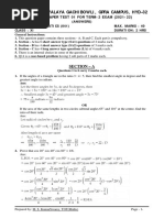 Xylem Term Exam Question Paper | PDF | Equations | Quadratic Equation