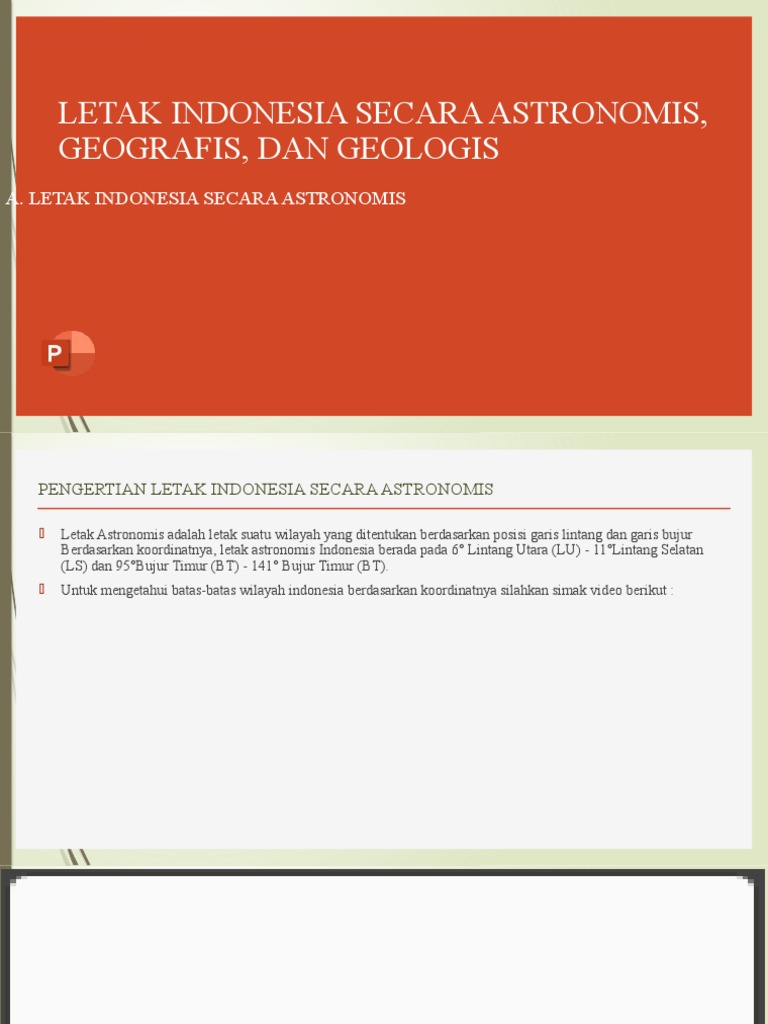 Letak Indonesia Secara Astronomis, Geografis, dan Geologis | PDF