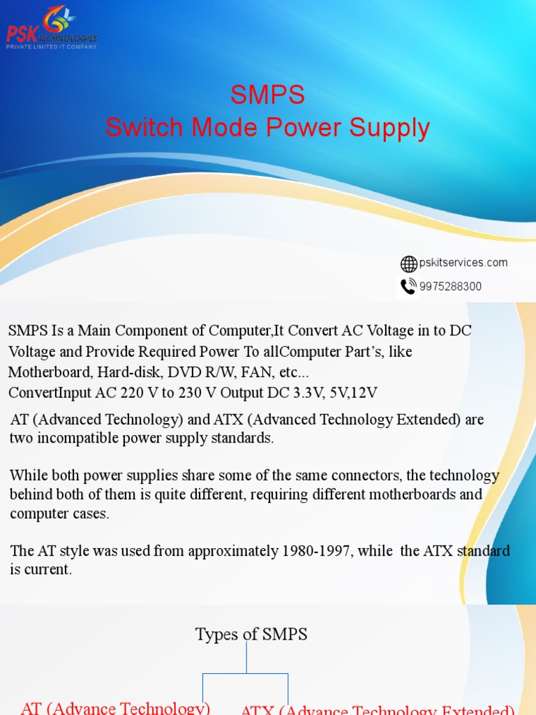 SMPS | PDF | Electronics | Computer Architecture