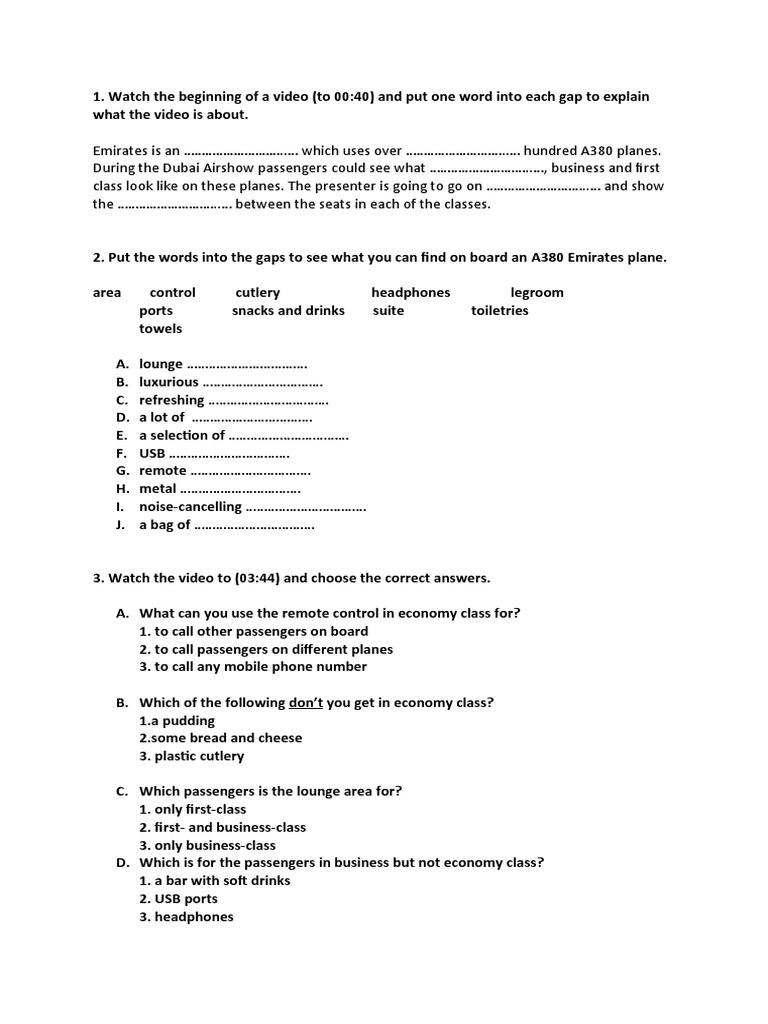 Flying Business Class Handout | PDF | Business Class | Aviation