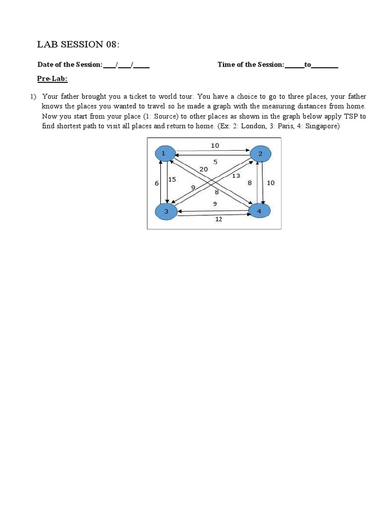 Lab 8 | PDF | Vertex (Graph Theory) | Computational Problems