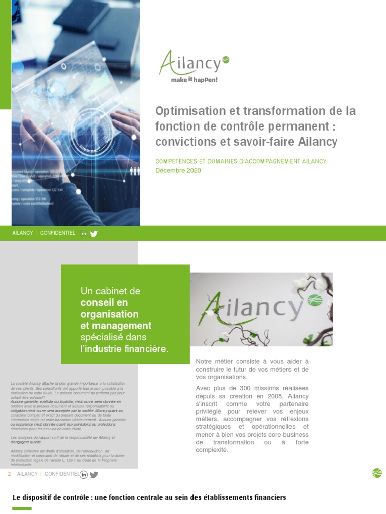 Ailancy Etude Controle Permanent 202012 | PDF | Contrôle interne | Risque