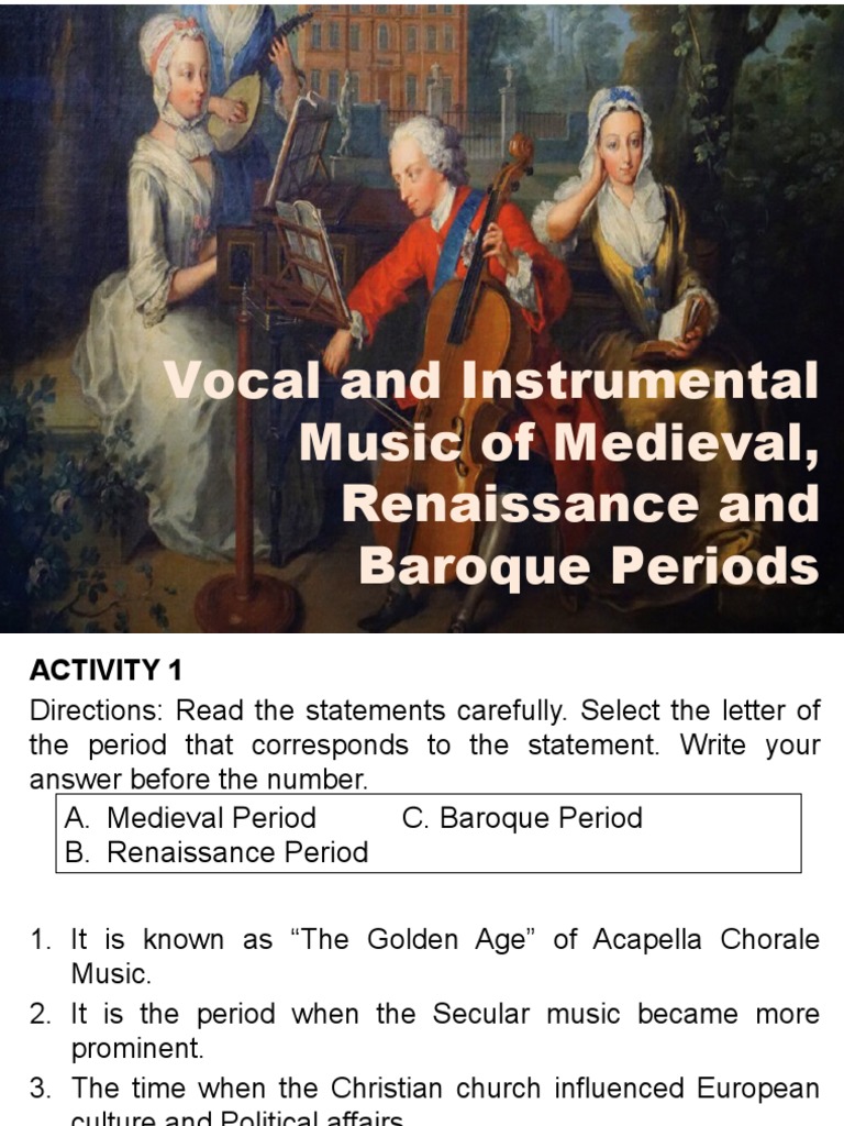 Vocal Instrumental of Western Music | PDF | Performing Arts | Classical ...