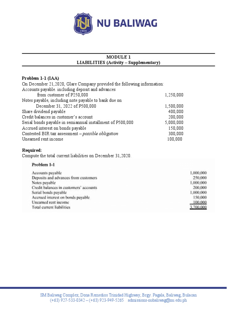 BAICC2X-Solution Supplementary - Week 1docx | PDF | Promissory Note ...