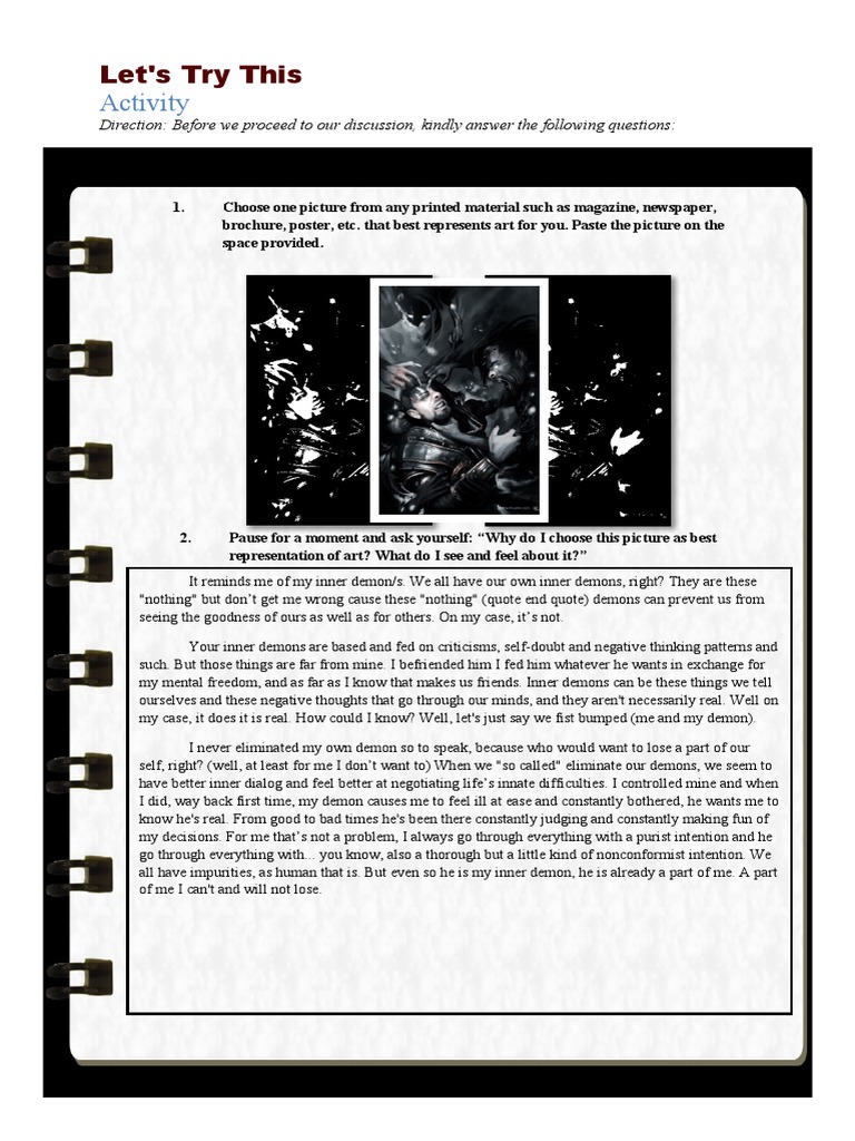Lets Try This Activity Choose A Photo | PDF