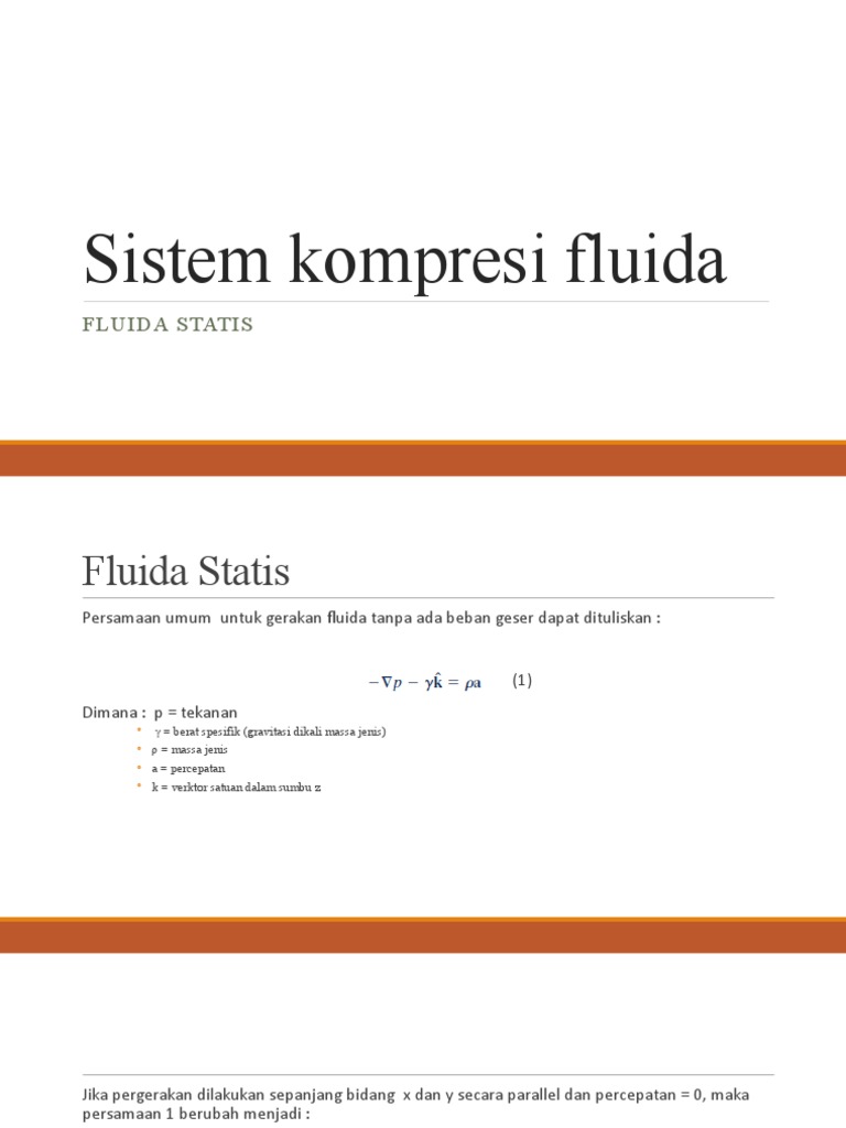 Sistem Kompresi Fluida 2 | PDF | Sains & Matematika