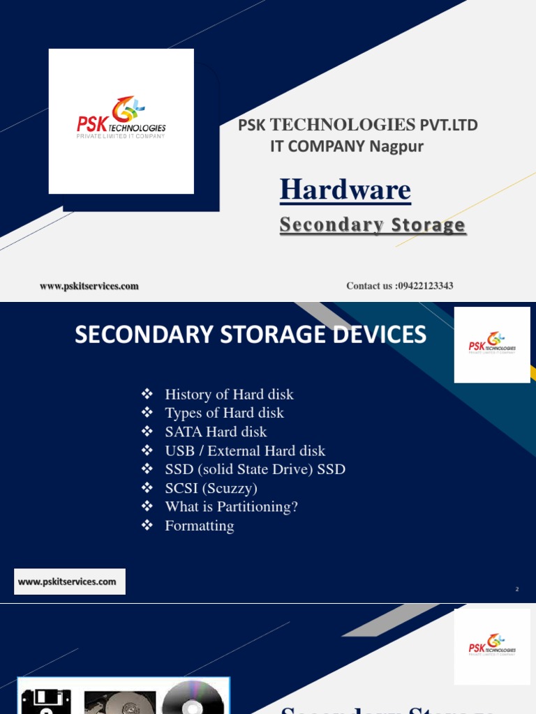 Hardware Secondary Storage Devices | PDF | Hard Disk Drive | Solid State Drive