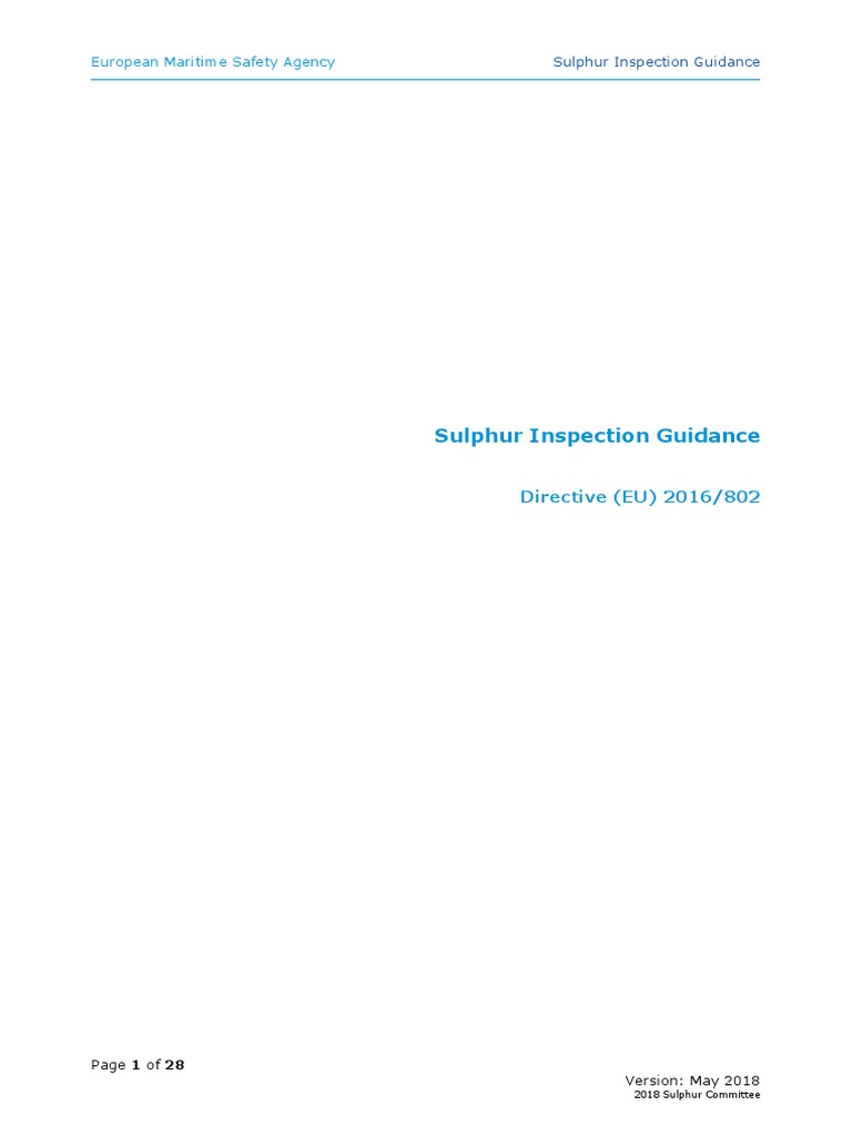 Sulphur Inspection Guidance for Ships | PDF | Fuel Oil | Ships