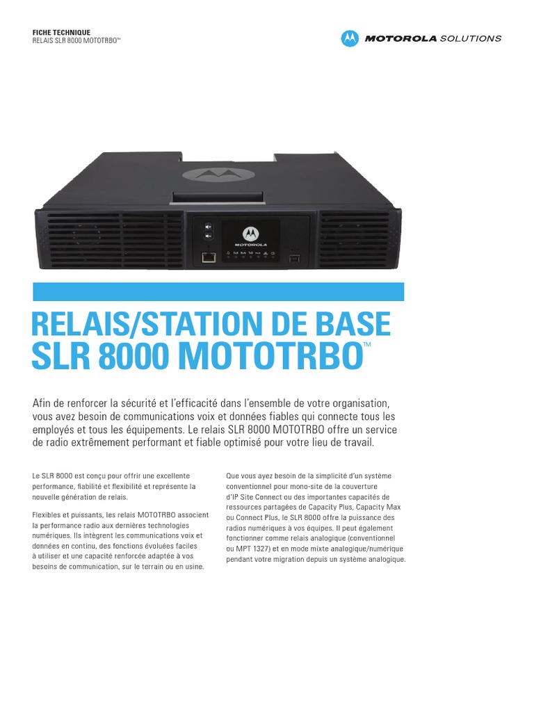 slr8000 Datasheet Fra | PDF | Décibel | Télécommunications
