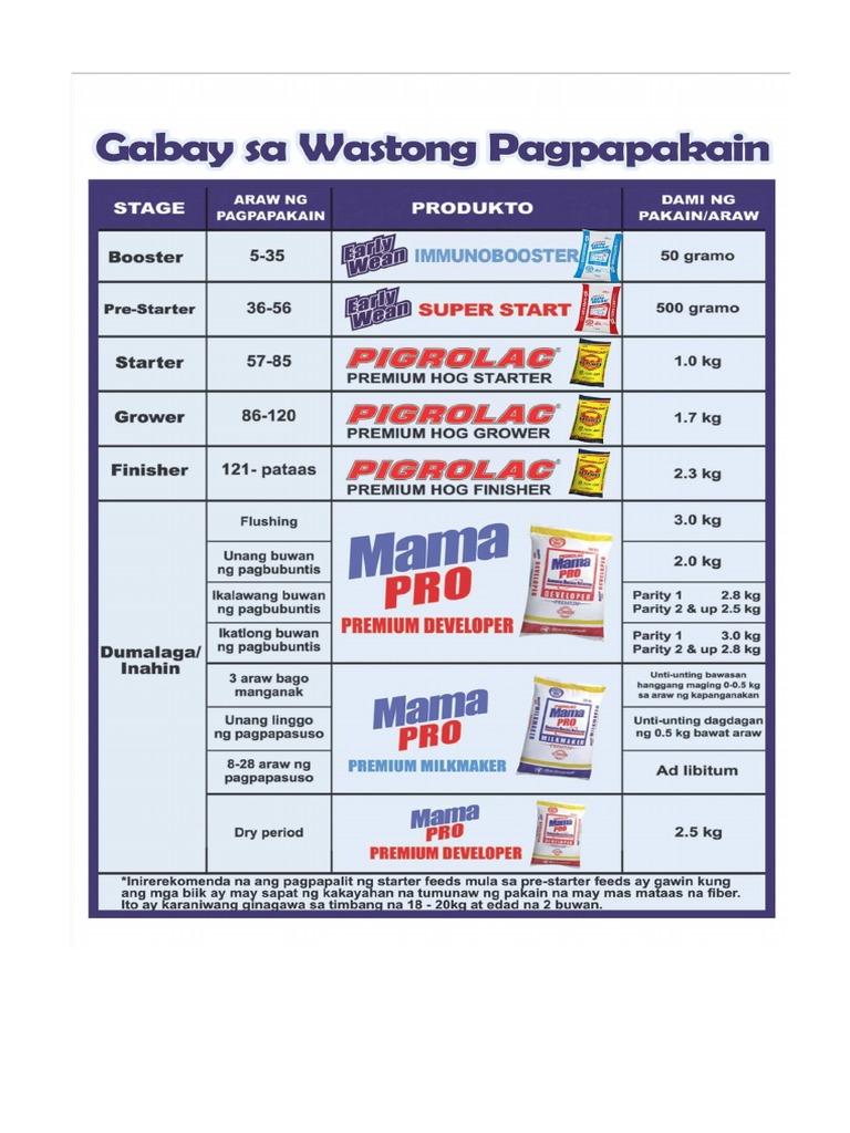 Pigrolac Feeding Guide | PDF