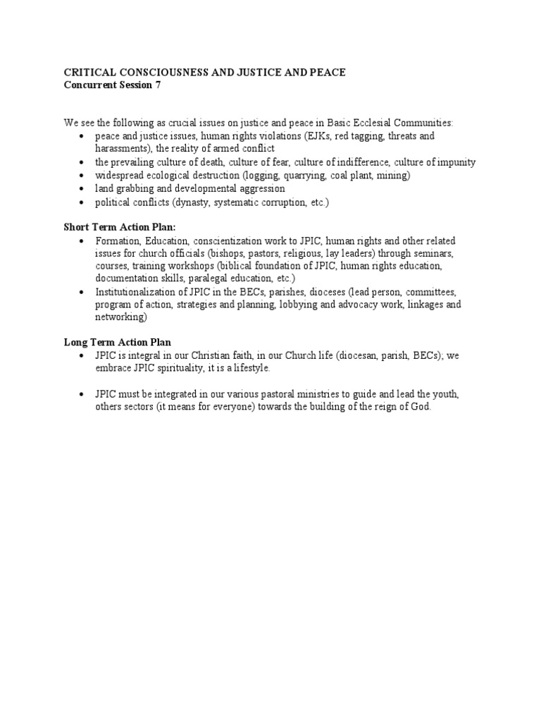CS 7 - Critical Consciousness and The Promotion of Peace and Justice in ...