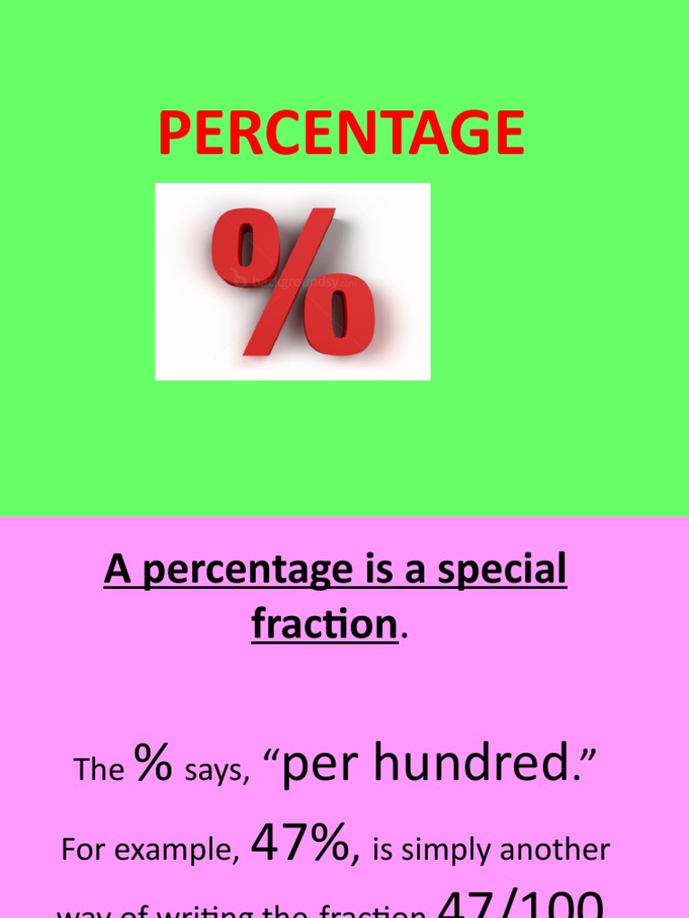Percentage | PDF | Percentage | Mathematical Notation
