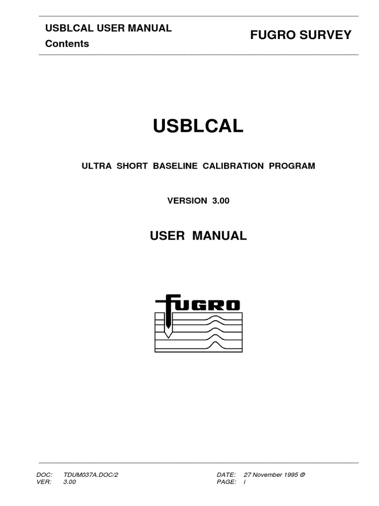 USBL Cal Manual | PDF | Computer Keyboard | Cursor (User Interface)