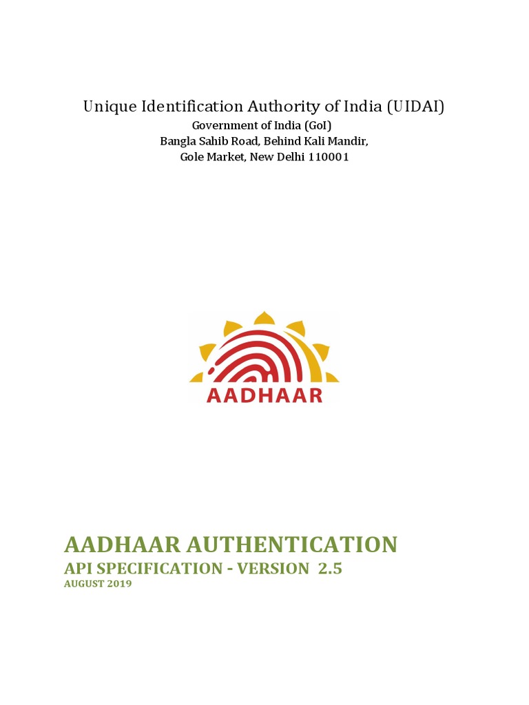 Aadhaar Authentication Api 2 5 | PDF | Authentication | Public Key ...