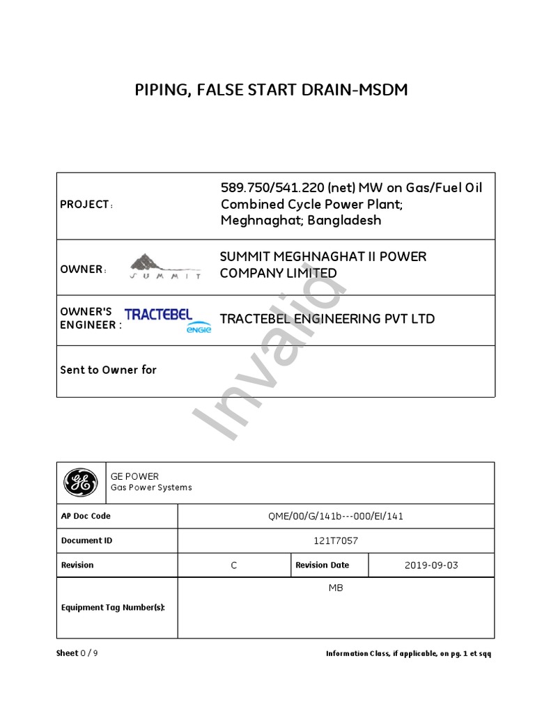 0920误启动排水管道布置qme 00 g 141b 000 Ei 141 en c Piping, False Start Drain ...