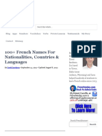 Country Adjectives & Demonyms Guide | PDF | Grammatical Gender | Plural