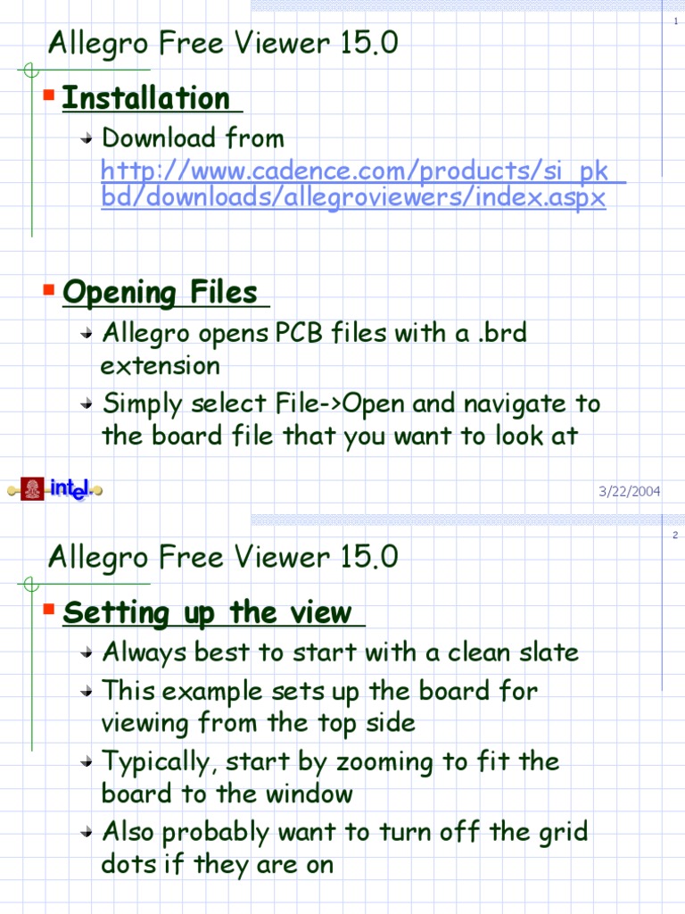 Allegro Free Viewer 15.0 Guide | PDF | Printed Circuit Board | Software
