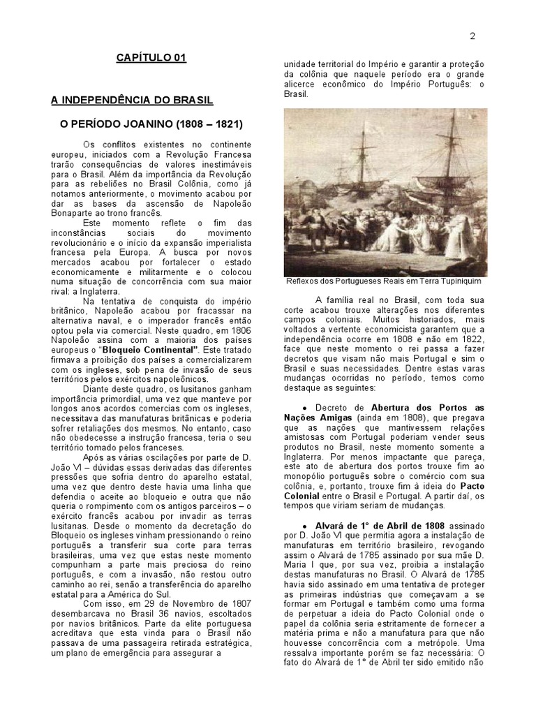 Apostila de História Do Brasil - Revisão de Prova | PDF | Brasil | Portugal