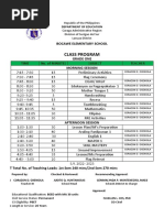 Class Program 2022-2023-Grade-6 | PDF