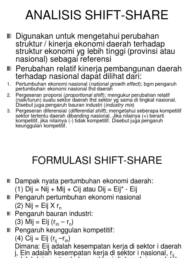 Analisis Shift Share | PDF