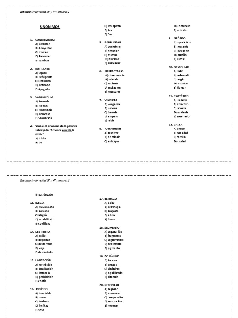 Semana 1 Dia 1-R.V. 3° y 4° | PDF