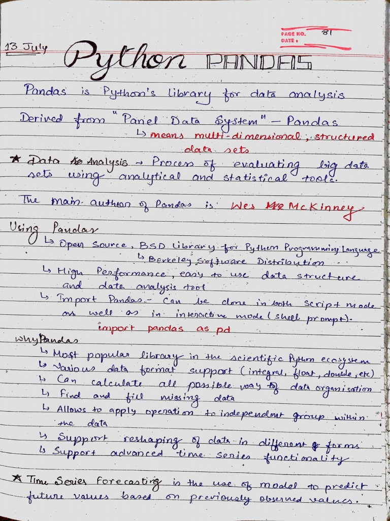 Python Pandas | PDF