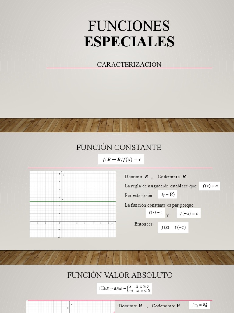 Funciones Especiales | PDF