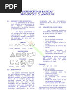 Tema 01 de Geometria - Segmentos Angulos | PDF | Ángulo | Línea (geometría)