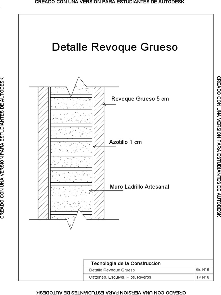 Detalle Revoque Grueso Corte | PDF