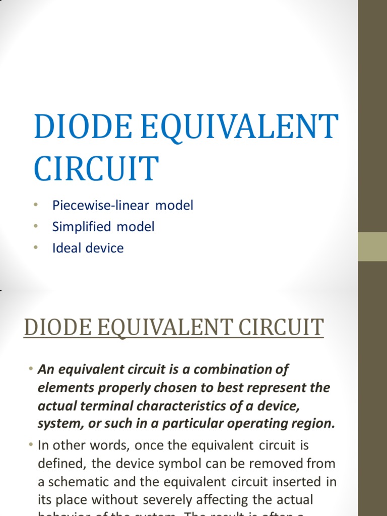 05 Diode Equivalent Circuit - Diode Data Sheets | PDF | Electrical ... 05 Diode Equivalent Circuit - Diode Data Sheets | PDF | Electrical ...