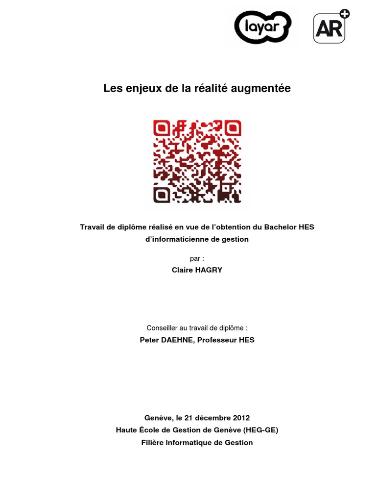 Enjeux de la réalité augmentée | PDF | Réalité augmentée | Consoles de ...