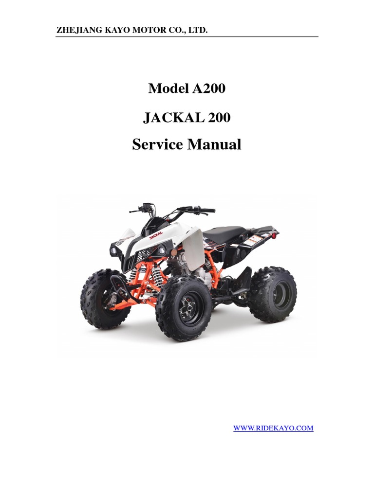 A200 Service Manual | PDF | Brake | Bearing (Mechanical)