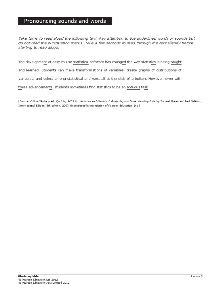 Pronouncing Sounds and Words | PDF