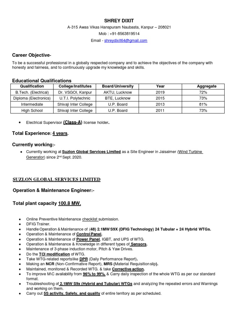 Shrey Dixit CV New (1) | PDF