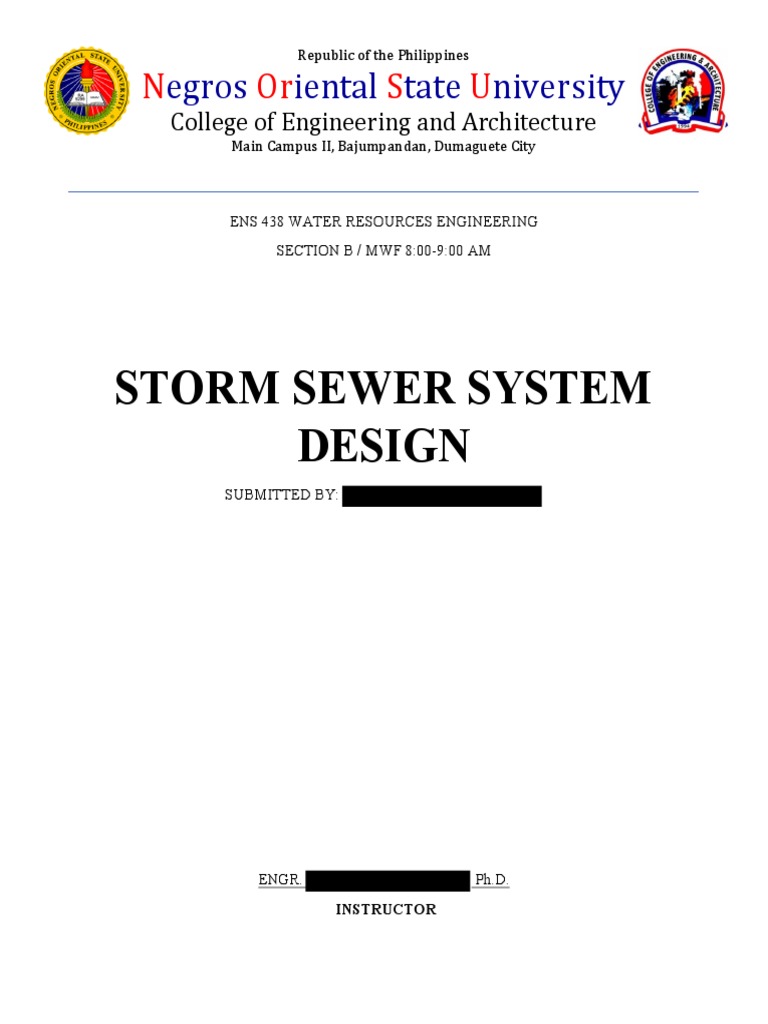 Storm Sewer System Design Example | PDF | Sanitary Sewer | Concrete