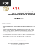 HKIMO Answer Sheet | PDF | World Wide Web | Internet & Web