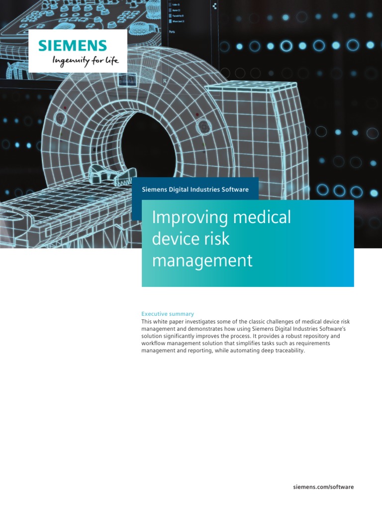 Siemens SW Improving Medical Device Risk Management White Paper | PDF ...