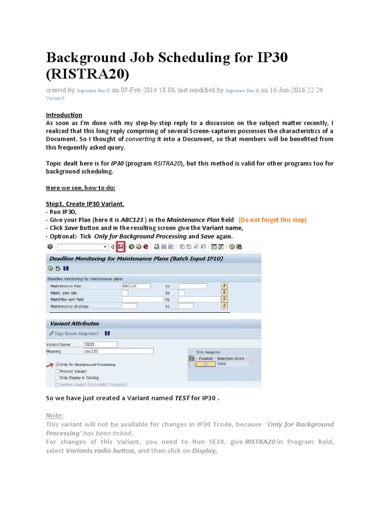 Background Job Scheduling For IP30 | PDF