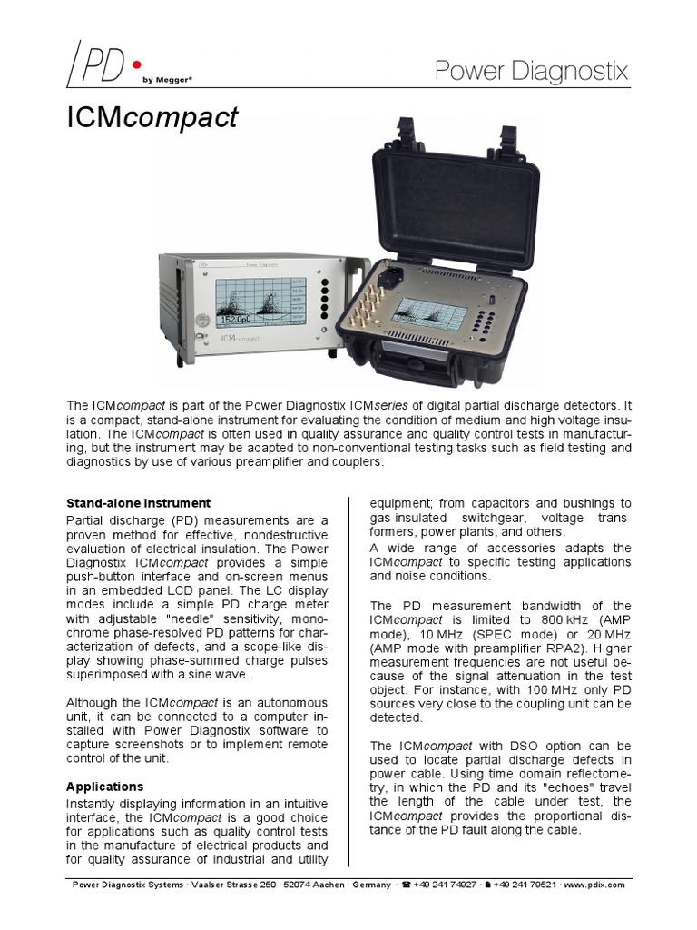 The ICMcompact: A Compact, Stand-Alone Instrument for Evaluating Medium and High Voltage ...