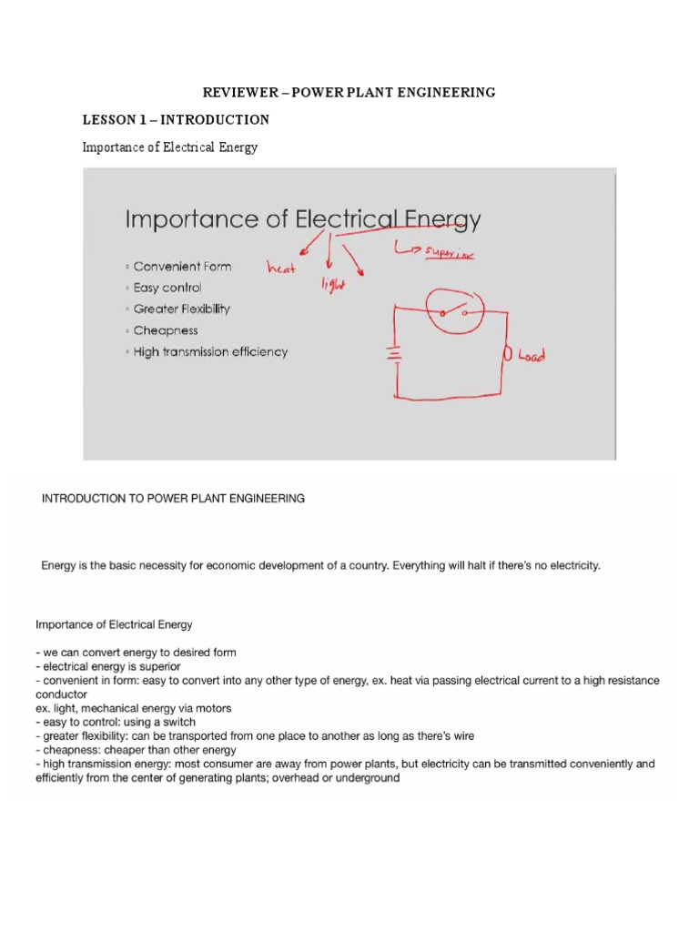 REVIEWER Power Plant Engg | PDF | Hydroelectricity | Power Station