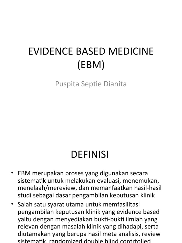 Evidence Based Medicine (Ebm) | PDF