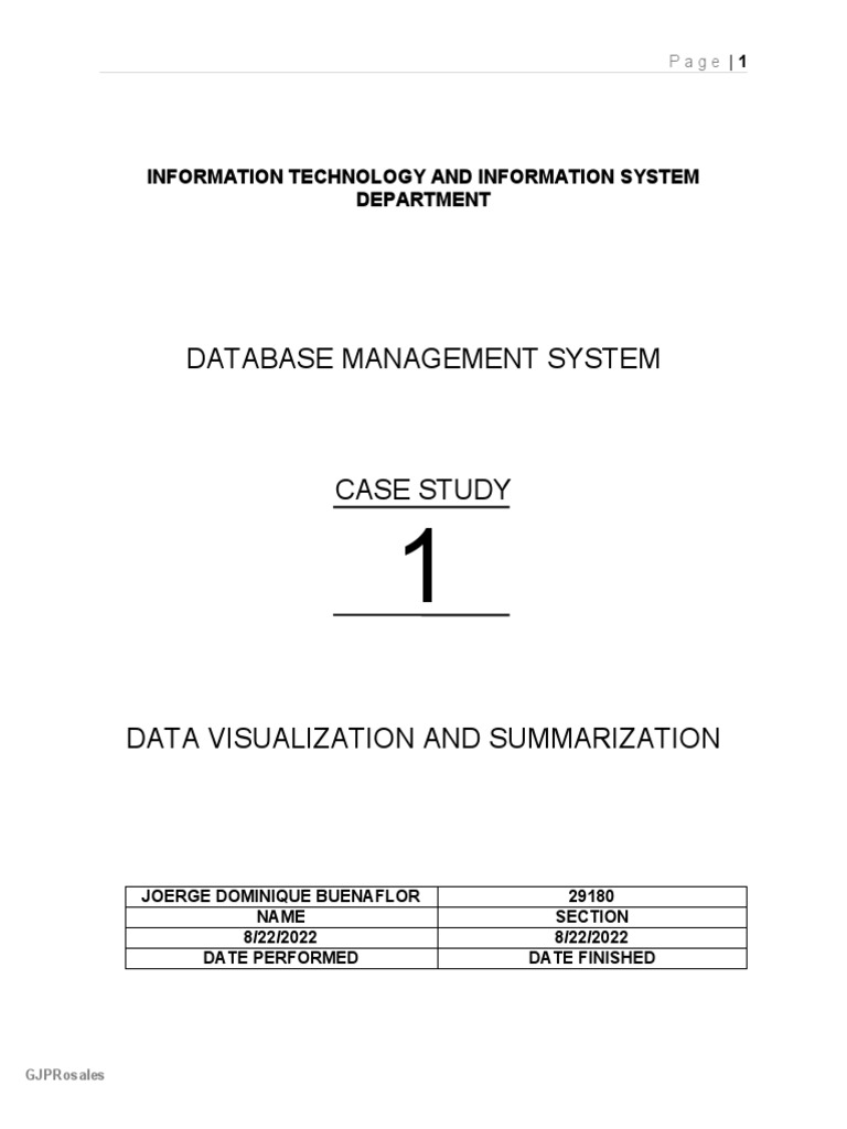 Week 1 - Data Visualization and Summarization | PDF | Analytics | Predictive Analytics