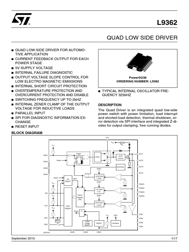 Quad Low Side Driver | PDF | Electrical Engineering | Electronics