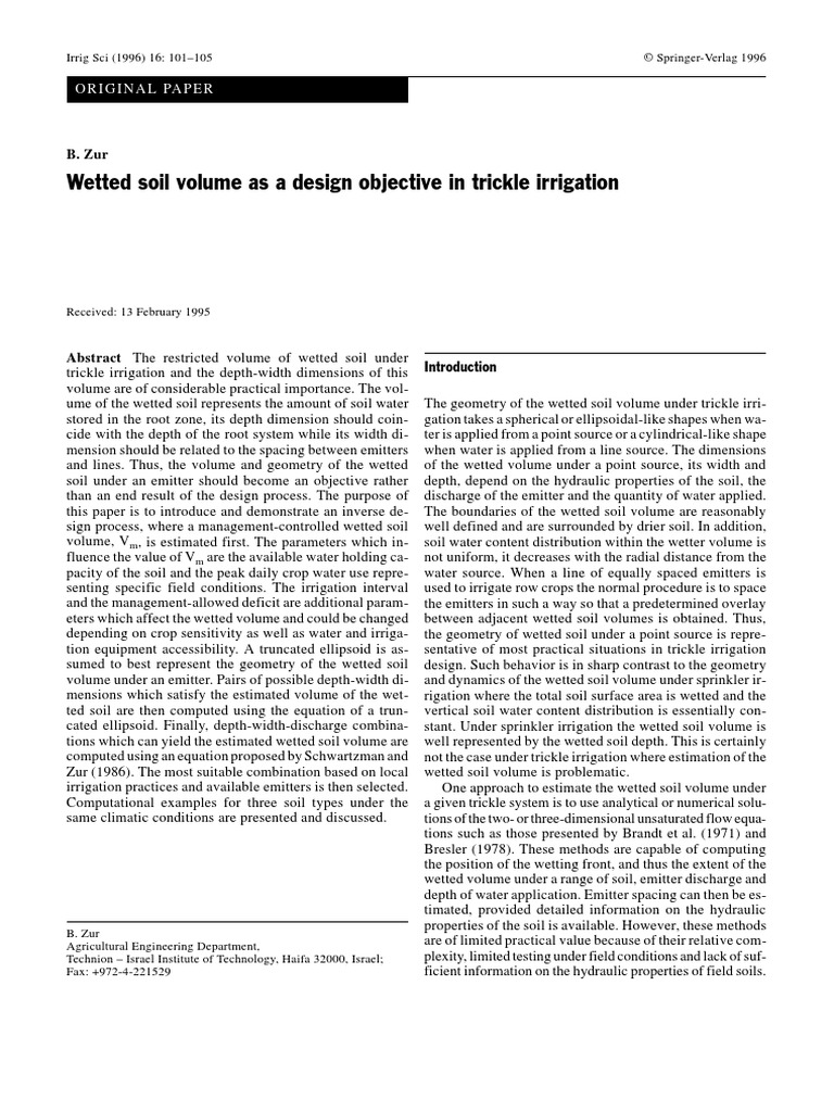 Design Trickle Wetted Area | PDF | Soil | Irrigation